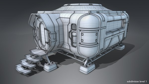 Sci-fi modular building interior 3D - TurboSquid 1444621
