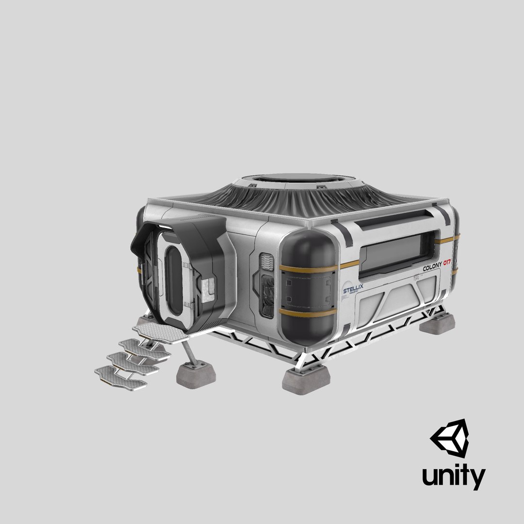 Sci-fi modular building interior 3D - TurboSquid 1444621