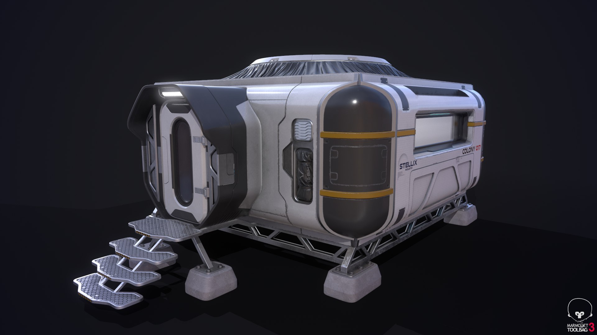 Sci-fi Modular Building Interior 3D - TurboSquid 1444621