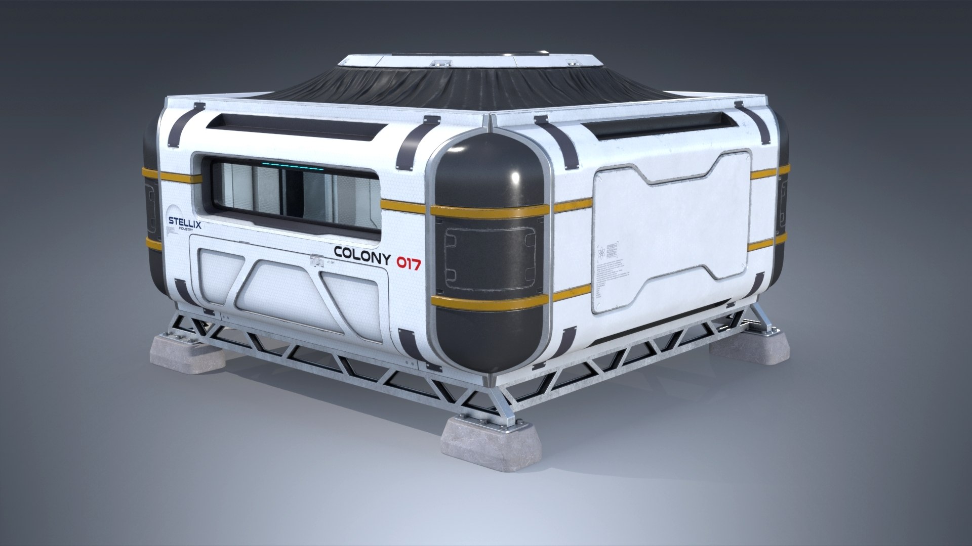 Sci-fi Modular Building Interior 3D - TurboSquid 1444621
