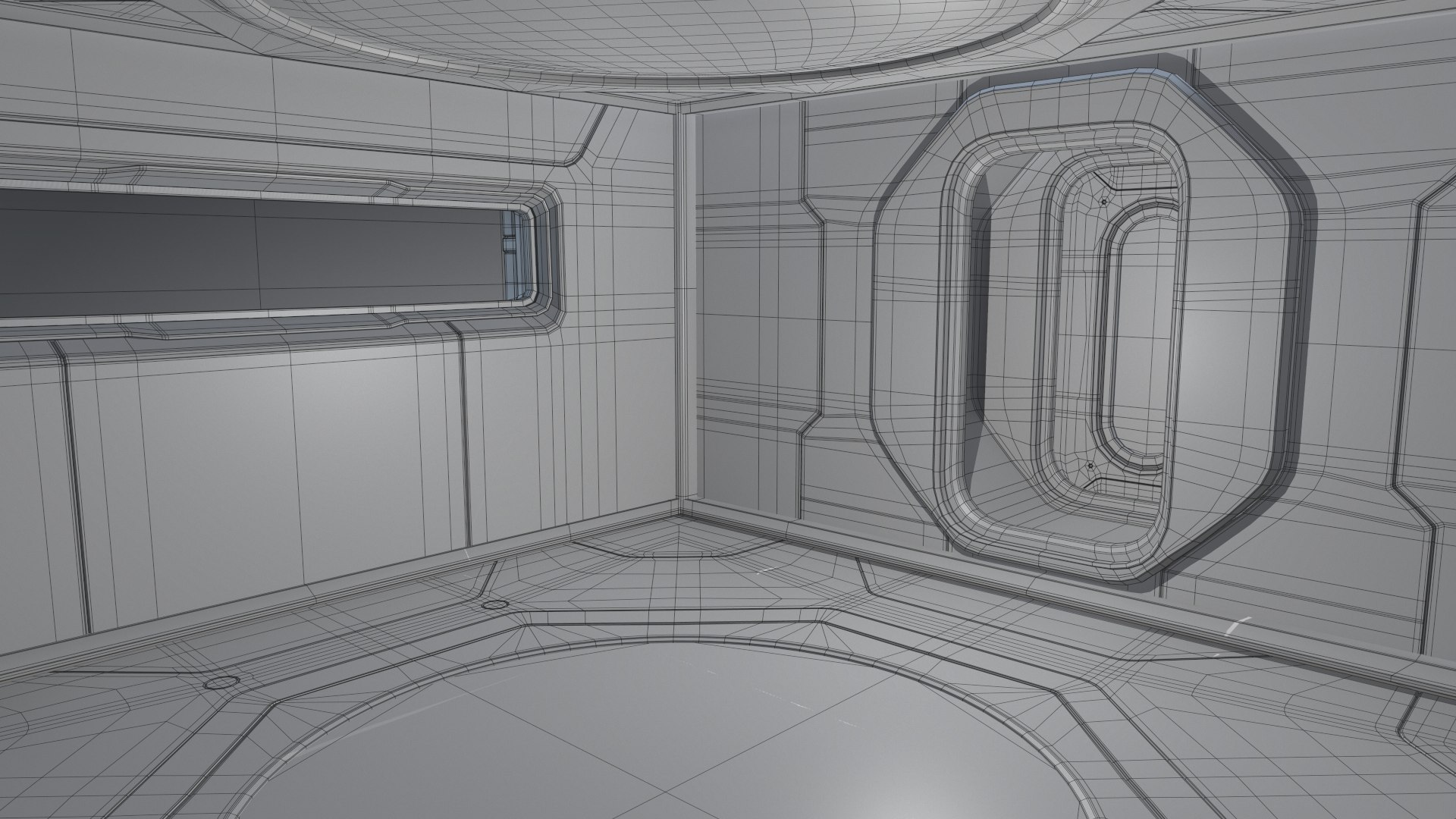 Sci-fi modular building interior 3D - TurboSquid 1444621