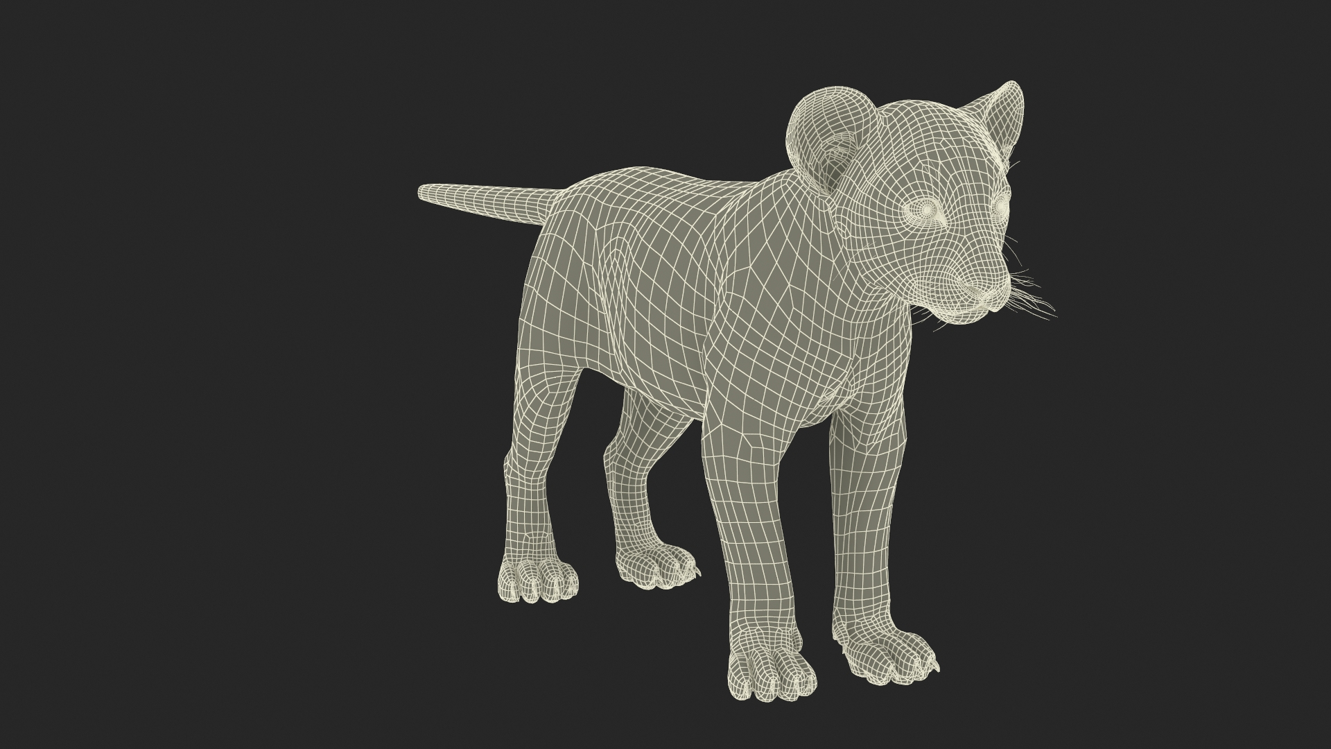 3D Model Lion Cub Rigged For Maya - TurboSquid 2377333