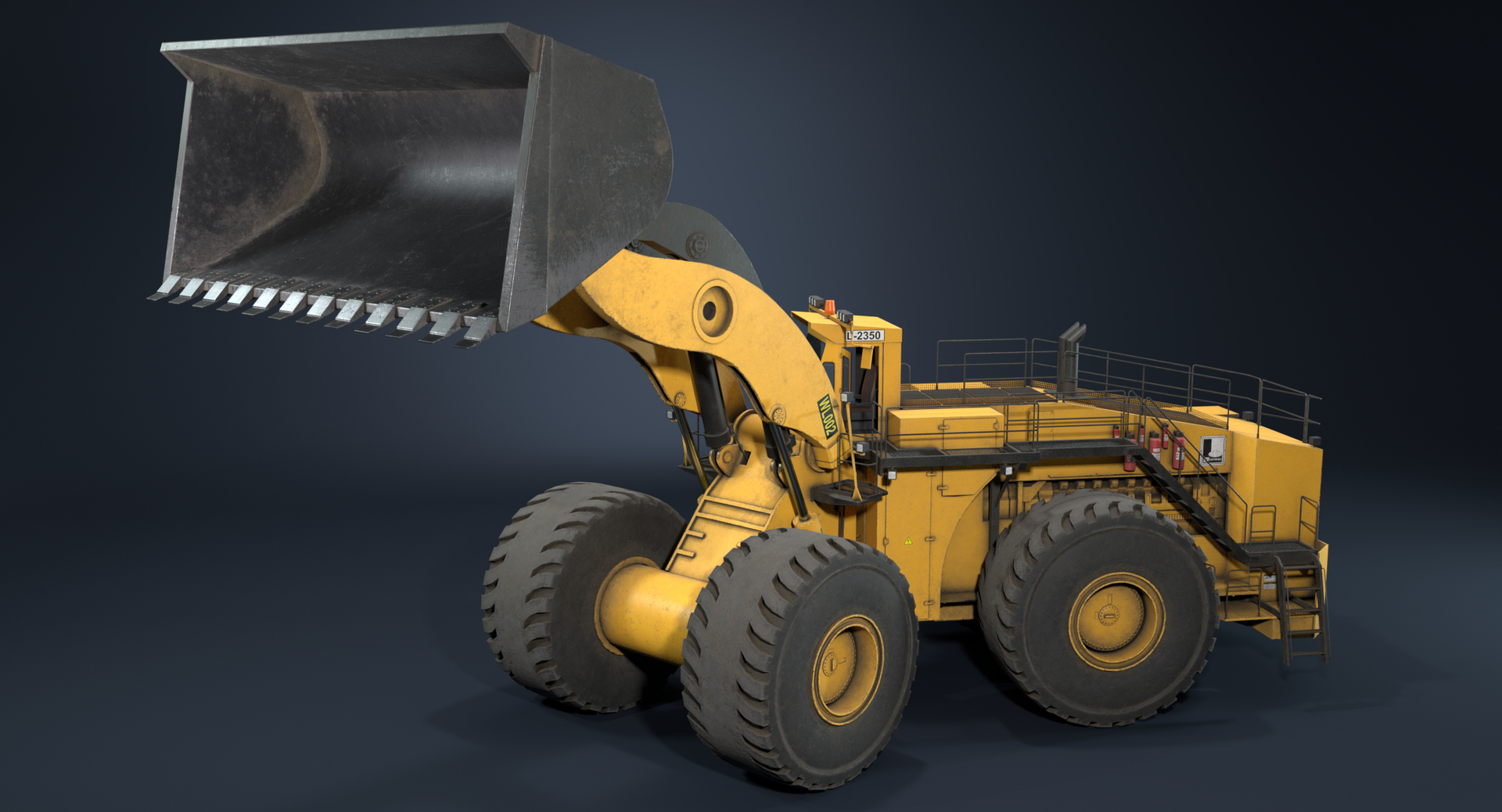 Wheel loader letourneau l-2350 3D - TurboSquid 1172774