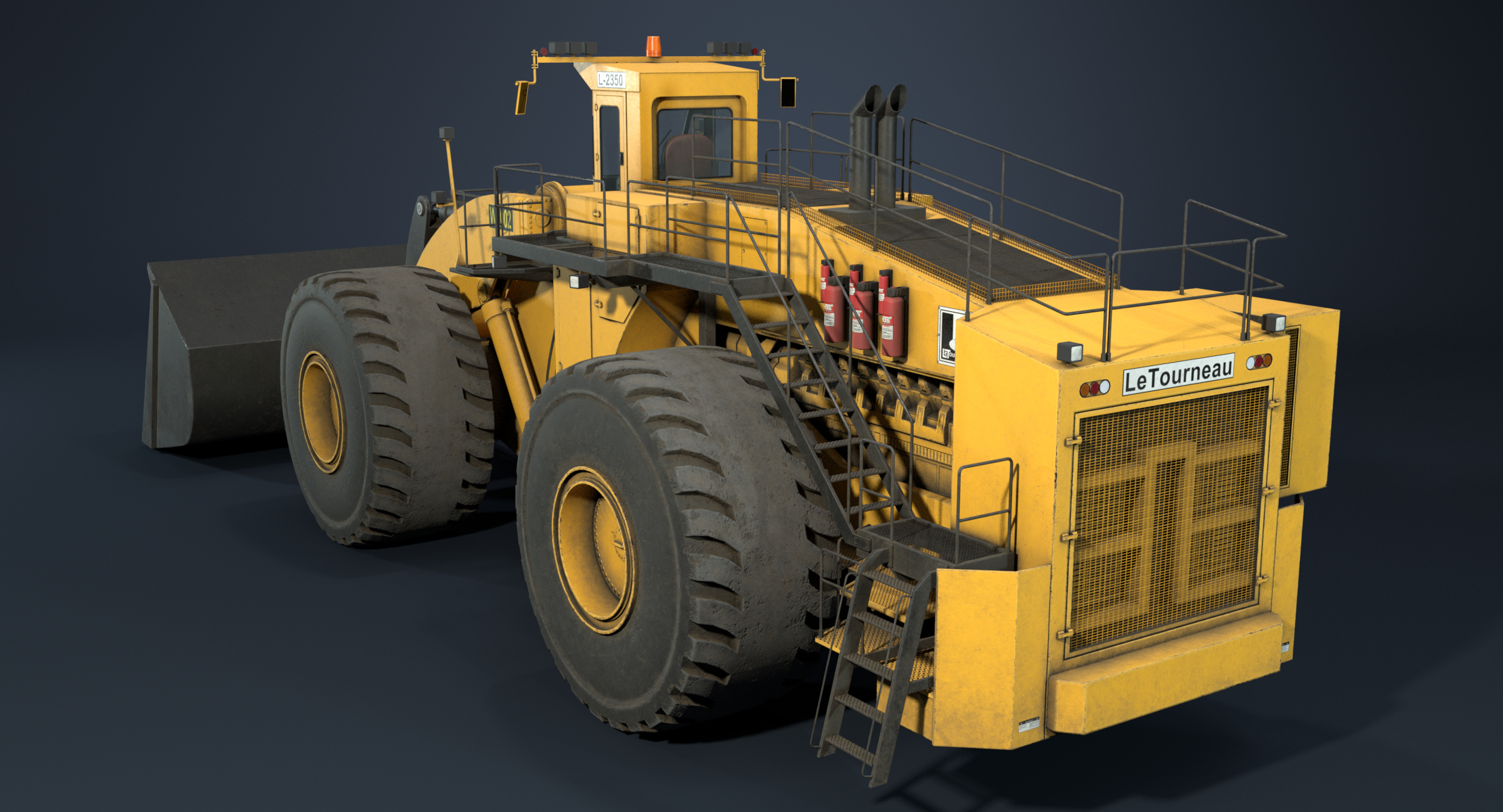 modelo 3d Cargadora de ruedas Letourneau L-2350 - TurboSquid 1172774