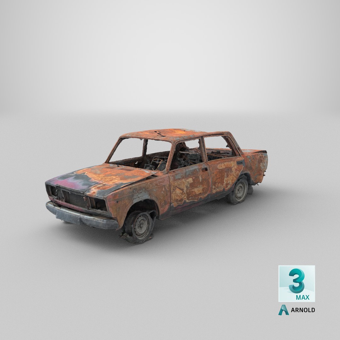 3D Burned Car Wreck 04 Model - TurboSquid 2081218