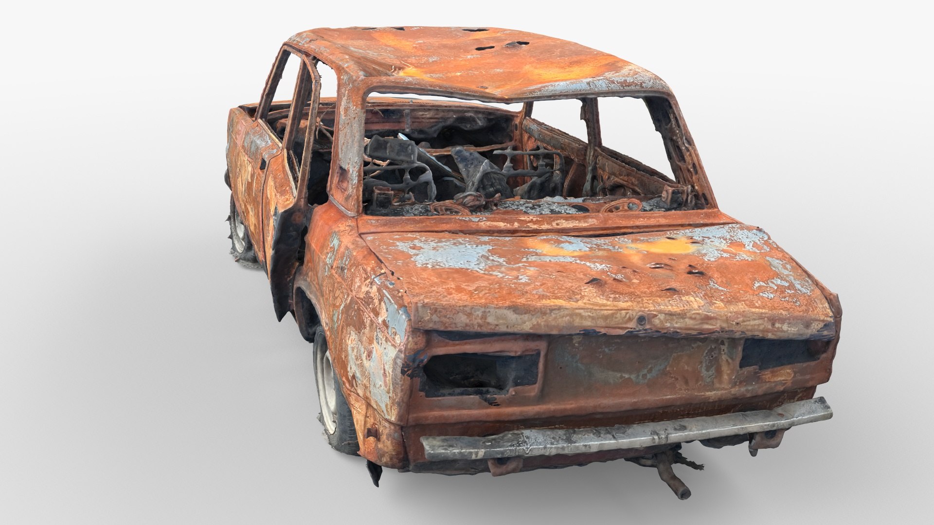 3D Burned Car Wreck 04 Model - TurboSquid 2081218