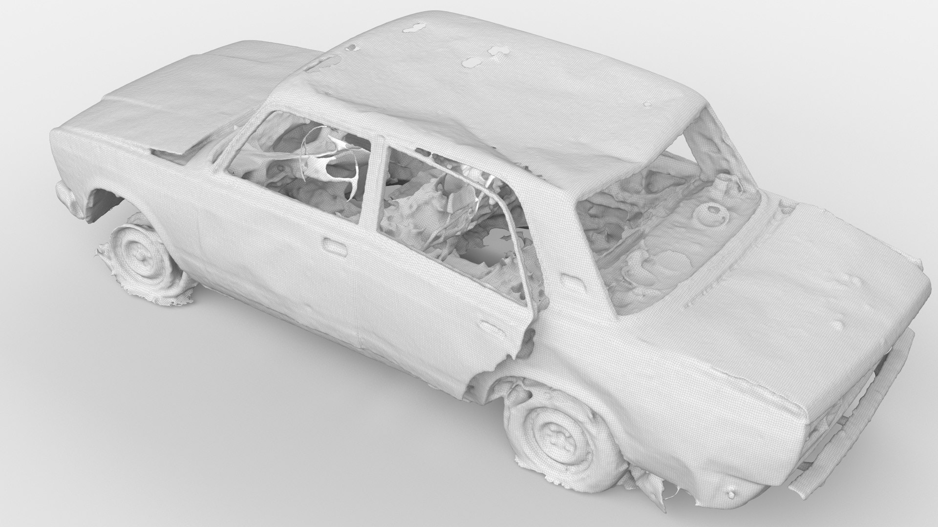 3D Burned Car Wreck 04 Model - TurboSquid 2081218