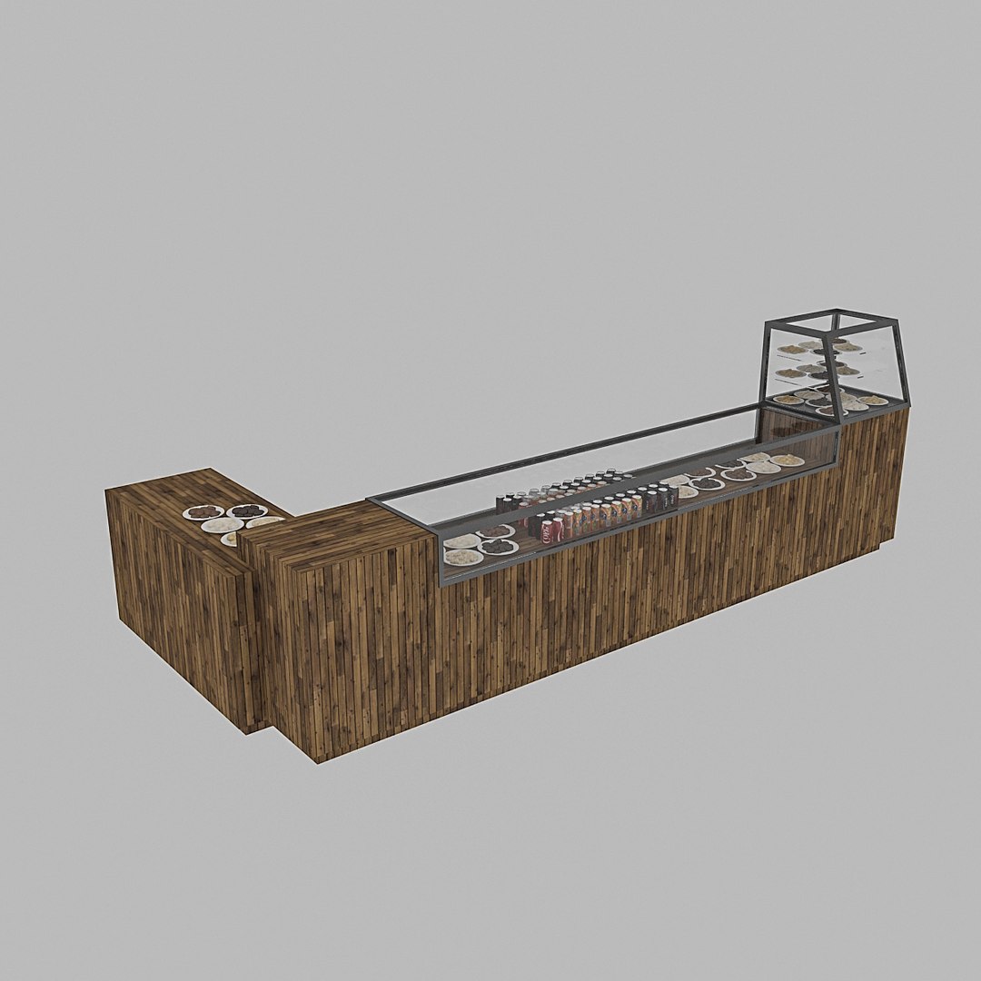 3D Cafe Counter Model - TurboSquid 1447715