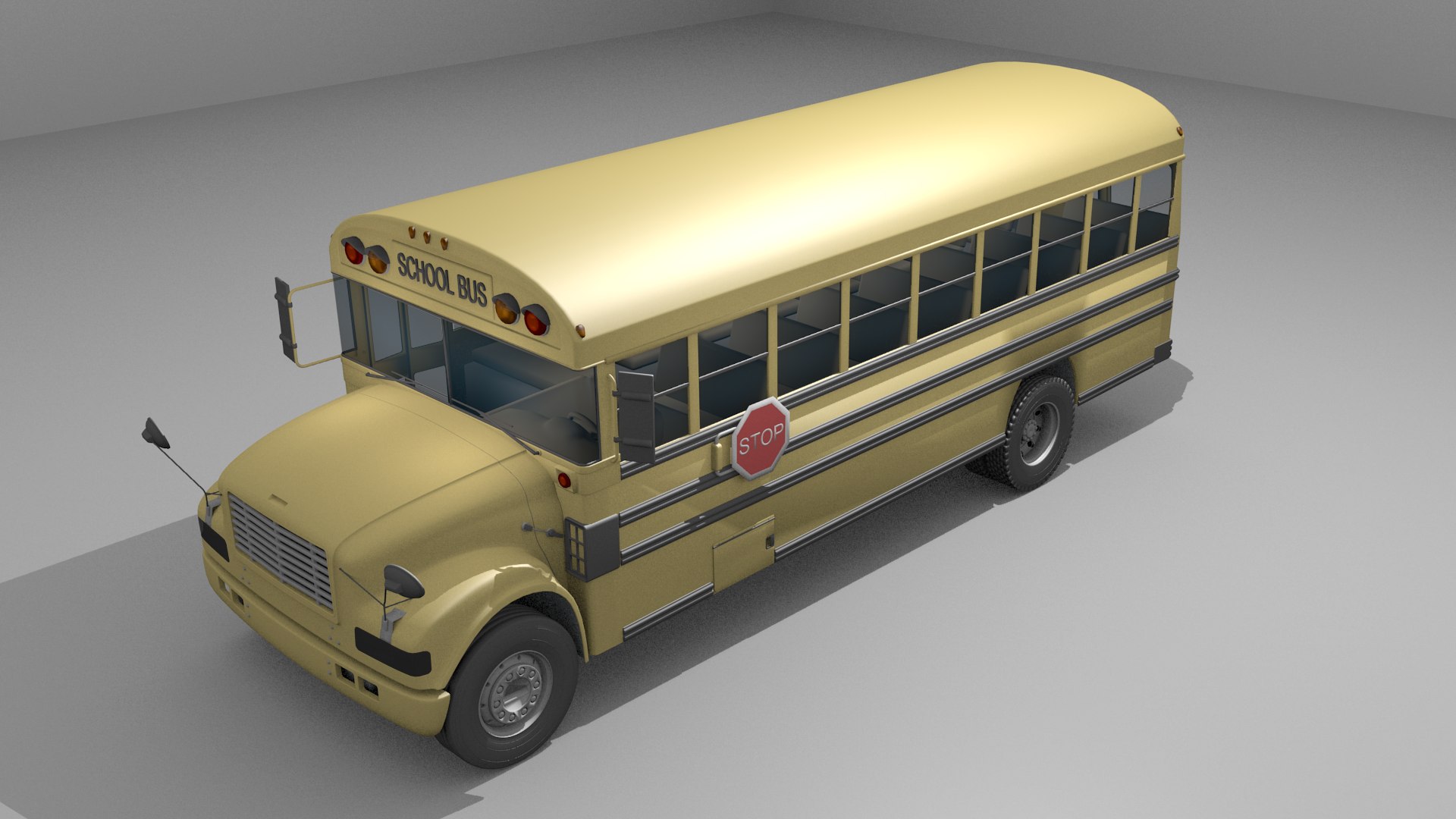 3d School Bus Model