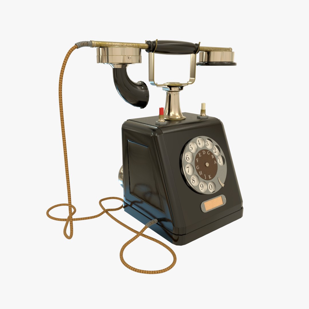 Retro Phone Model - TurboSquid 1636004