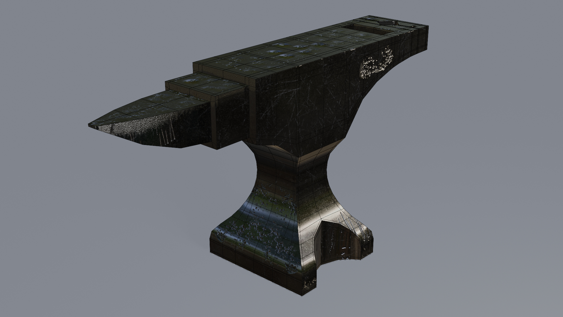 Old anvil low-poly PBR 3D model - TurboSquid 1887041