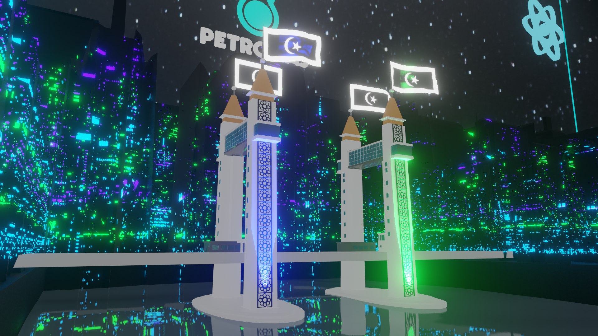 Night View Of Future Terengganu Drawbridge 3D Model - TurboSquid 2074358