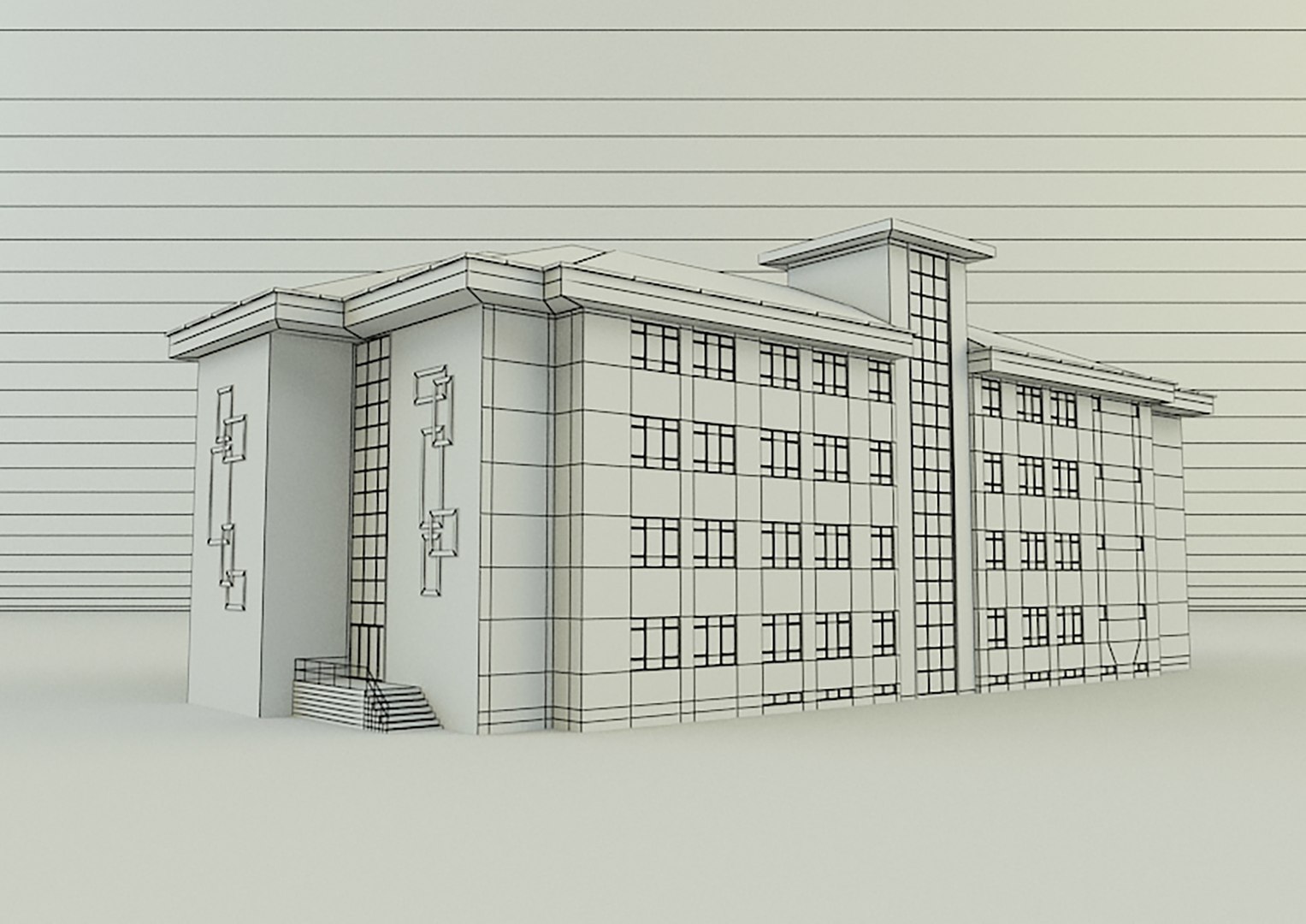 School Building Design 3D Model - TurboSquid 2120693