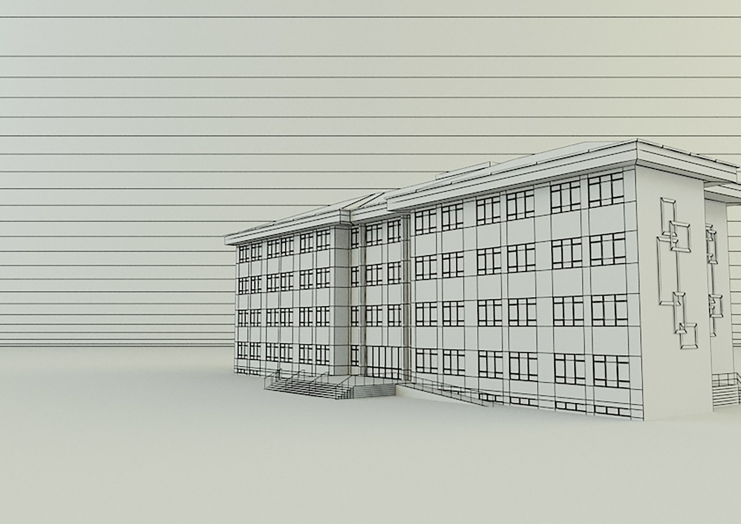 School Building Design 3D Model - TurboSquid 2120693