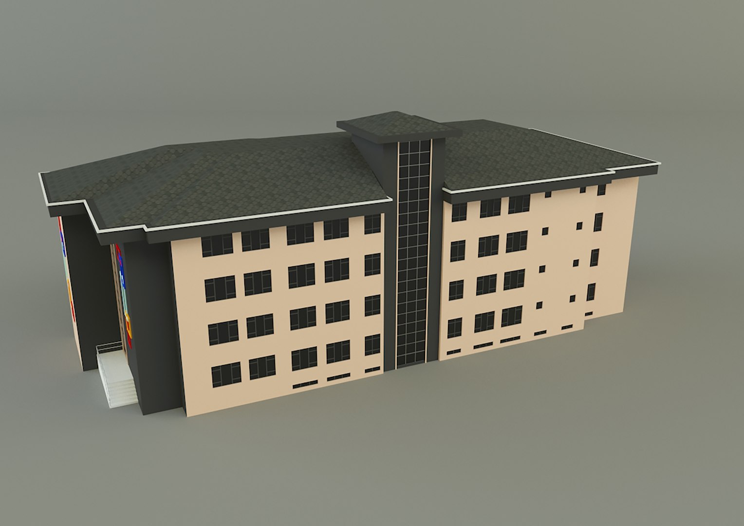 School Building Design 3D Model - TurboSquid 2120693