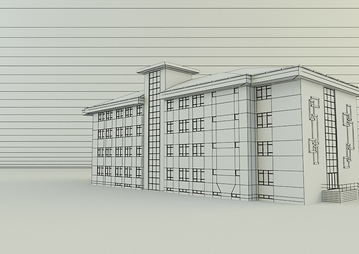 School Building Design 3D Model - TurboSquid 2120693