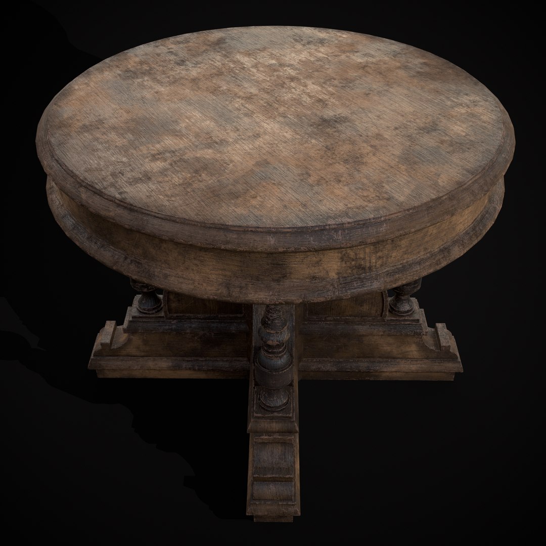 Round Renaissance Table 3D model - TurboSquid 2052835