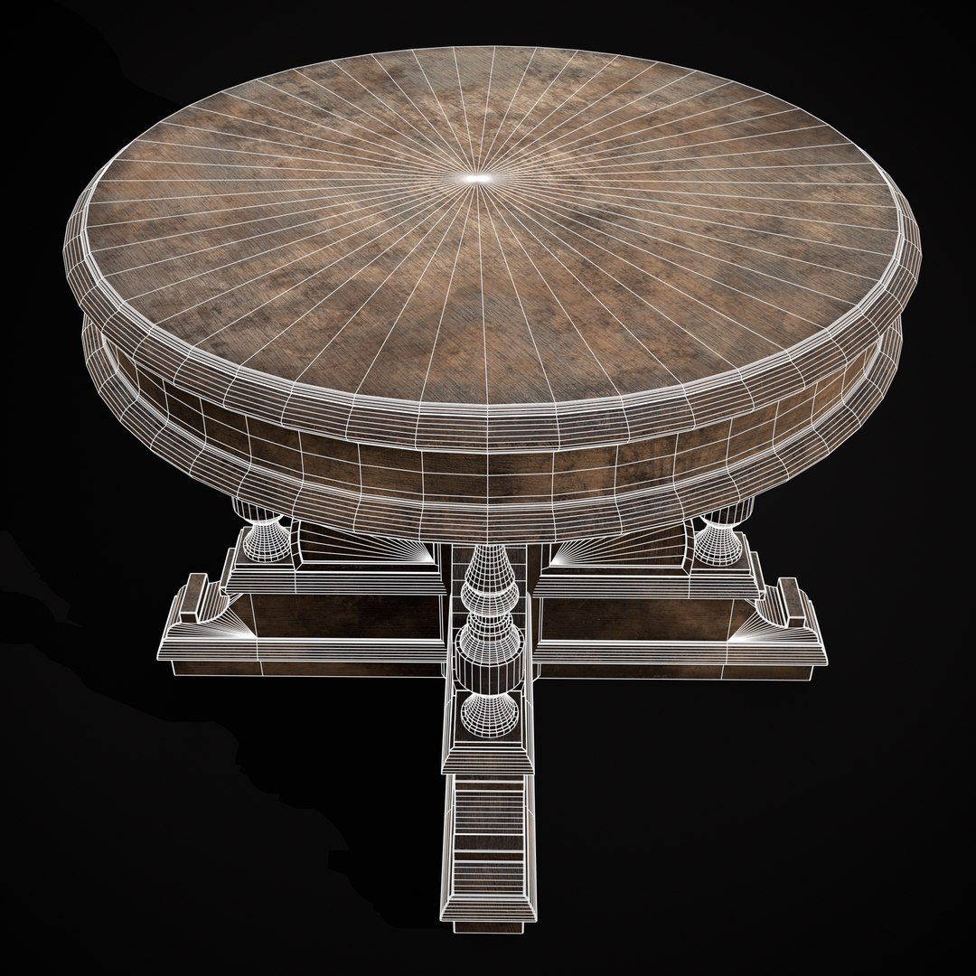 Round Renaissance Table 3D model - TurboSquid 2052835