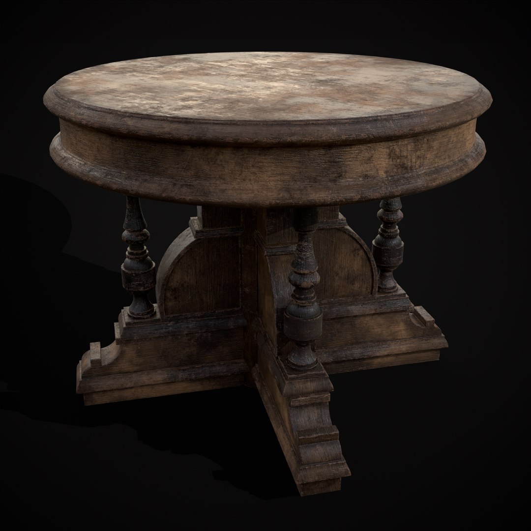 Round Renaissance Table 3D model - TurboSquid 2052835