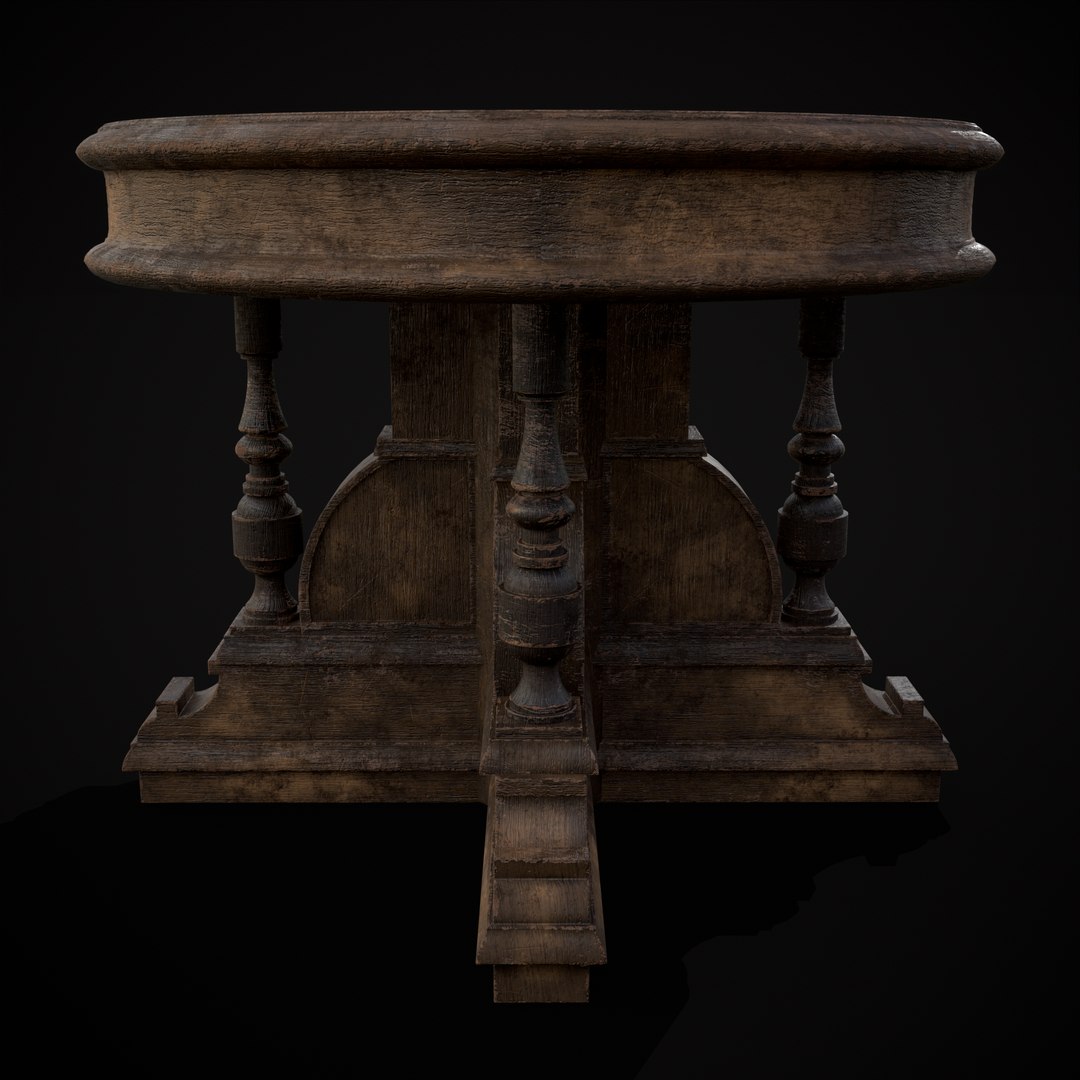 Round Renaissance Table 3D model - TurboSquid 2052835