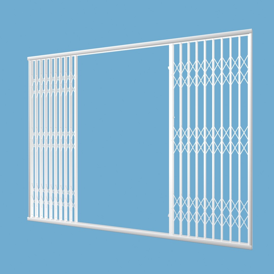 Lattice Retractable Security Gate 3d Model