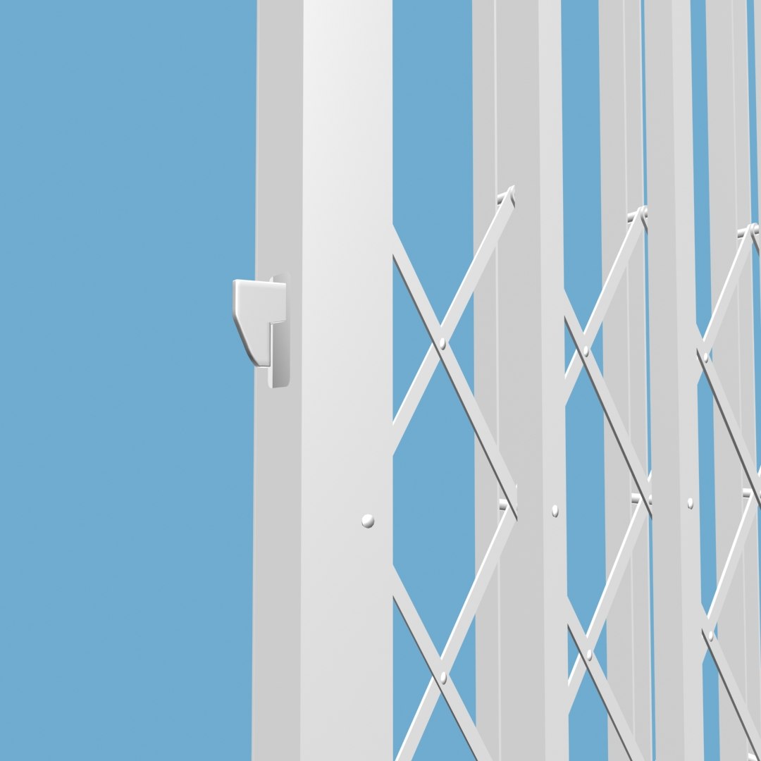Lattice Retractable Security Gate 3d Model