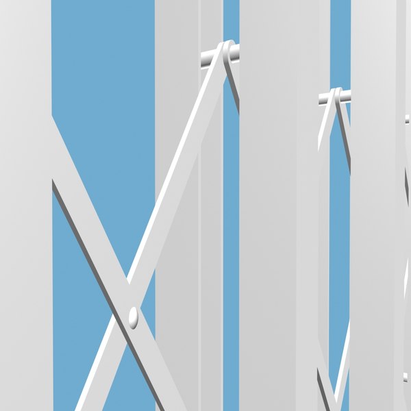 lattice retractable security gate 3d model