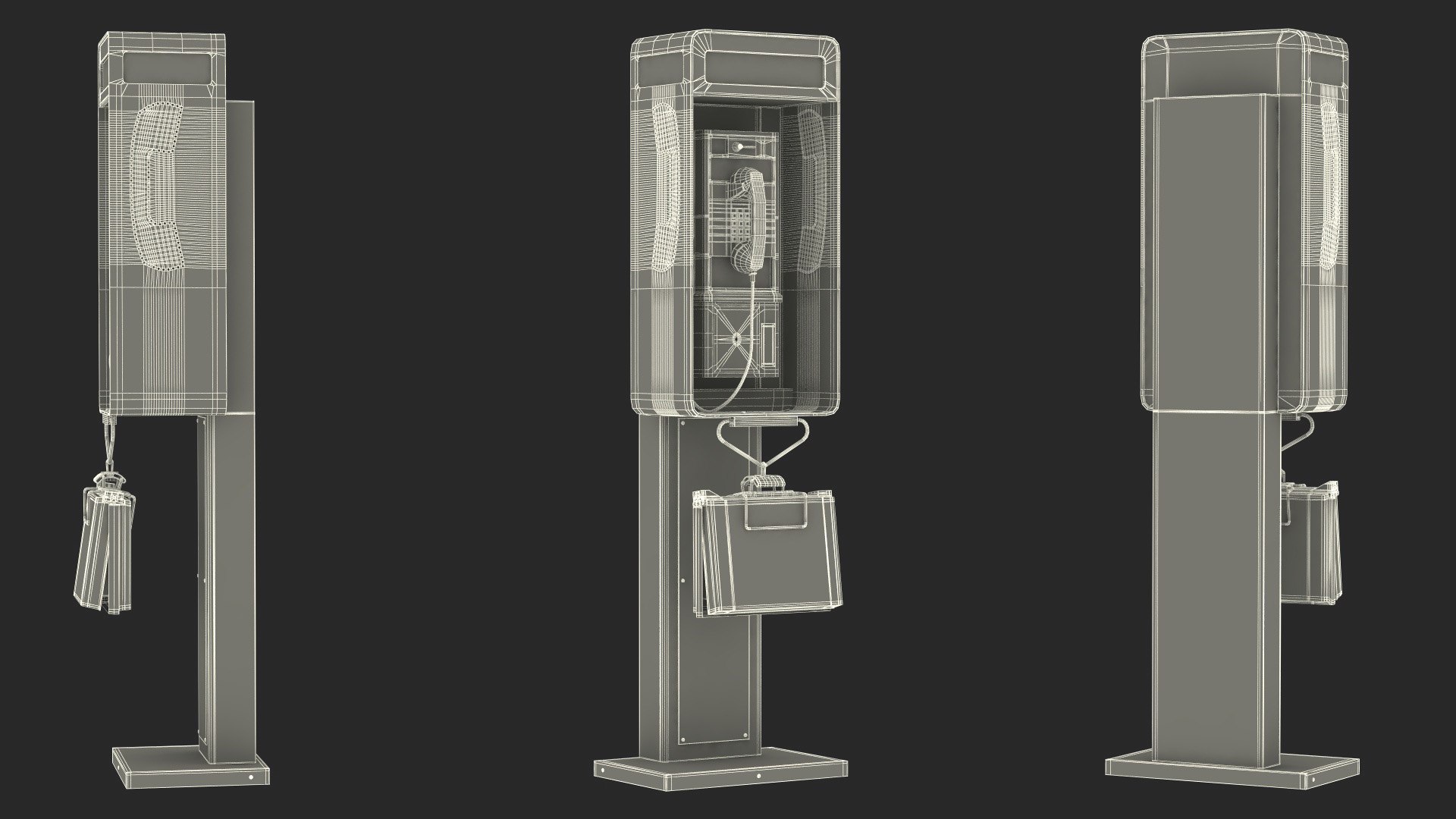 3D Public Payphone Booth - TurboSquid 2220552