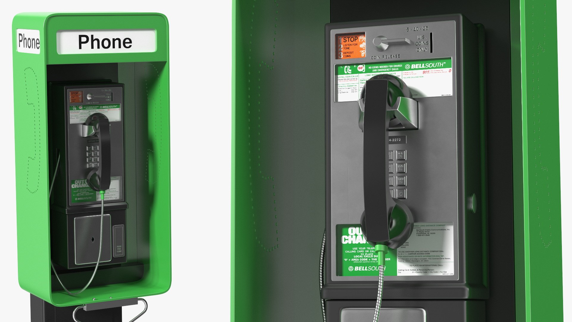 3D Public Payphone Booth - TurboSquid 2220552