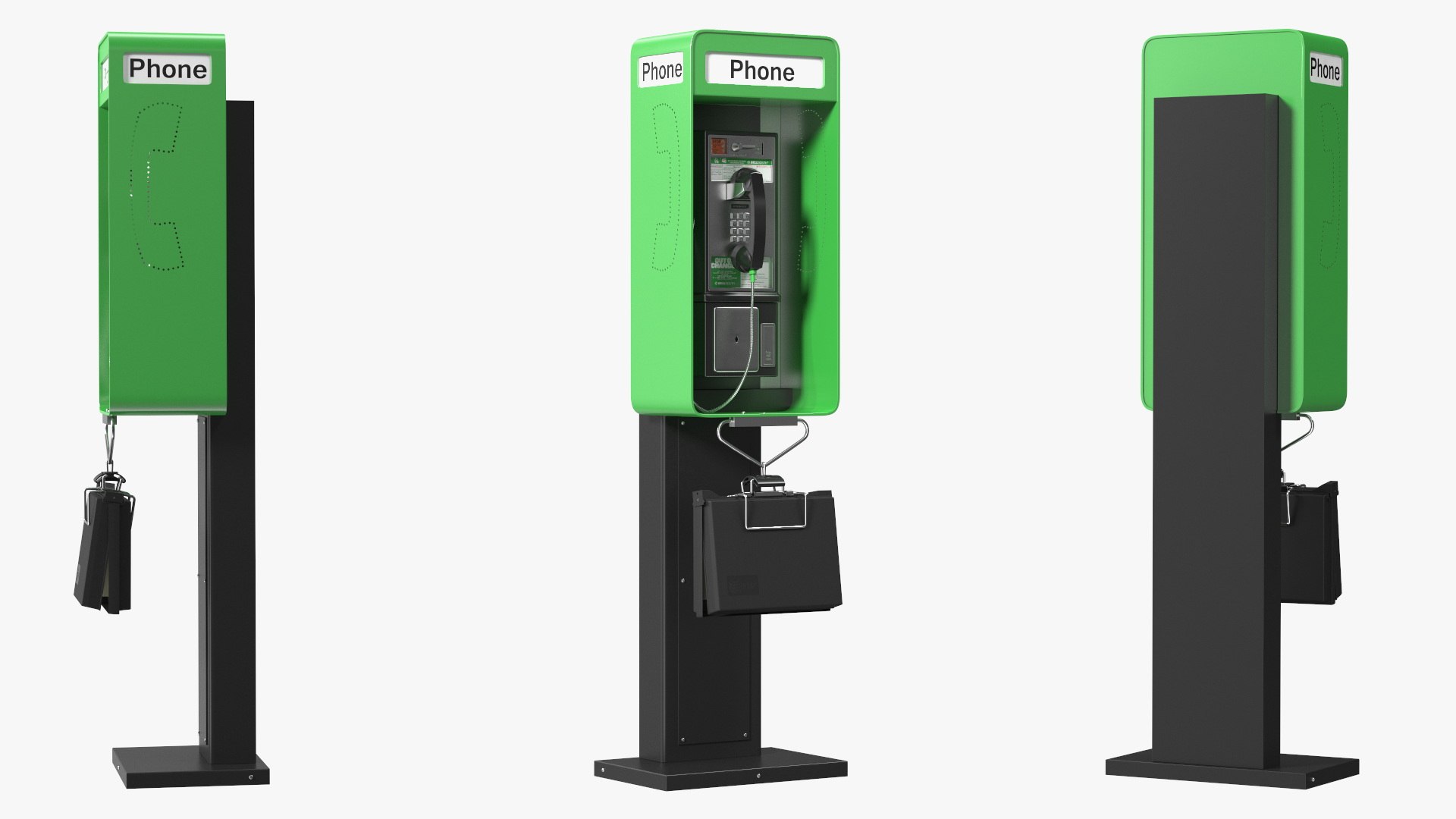 3D Public Payphone Booth - TurboSquid 2220552