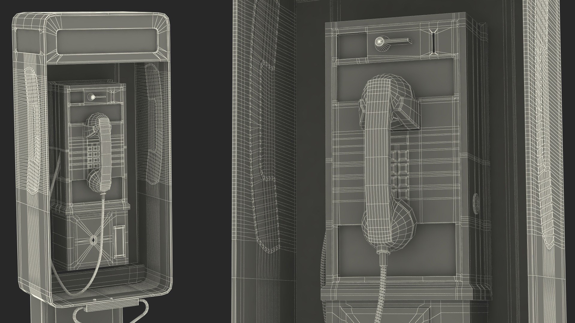 3D Public Payphone Booth - TurboSquid 2220552