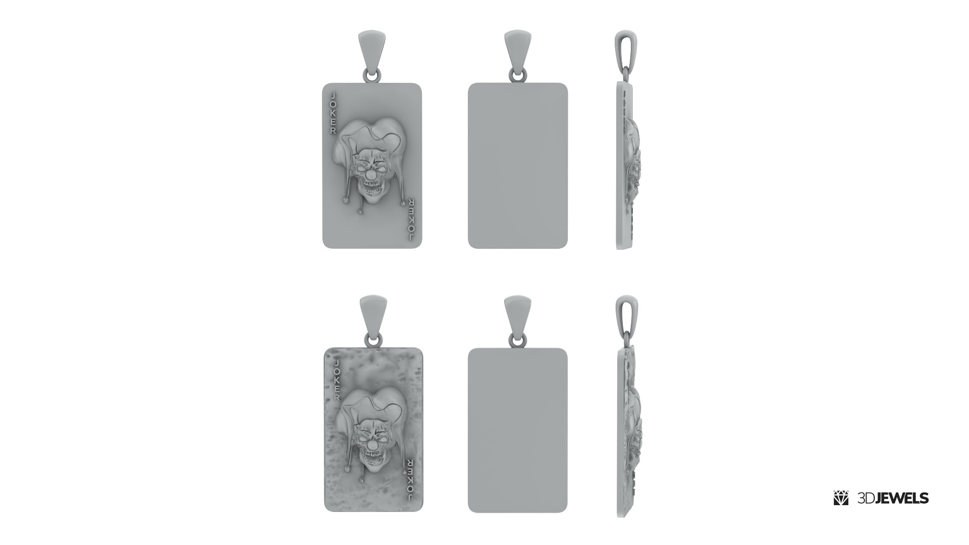 Creepy Joker Clown Playing Card Pendant Necklace 3d Model Model Turbosquid 2064793