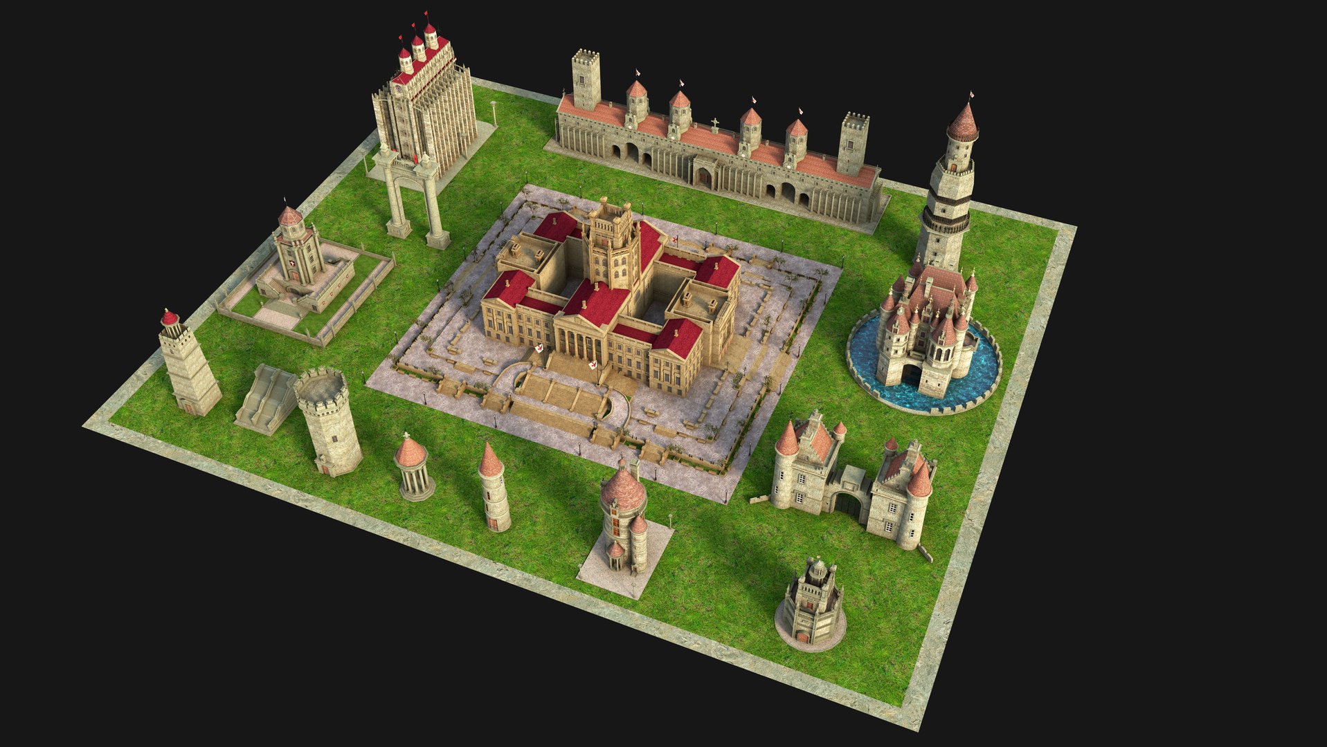 3D Collection Fantasy Ancient Buildings Model - TurboSquid 2151467