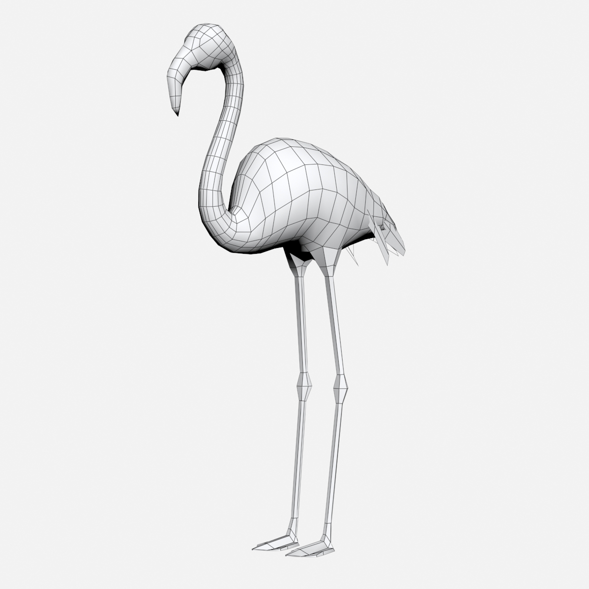 american flamingo 3d model