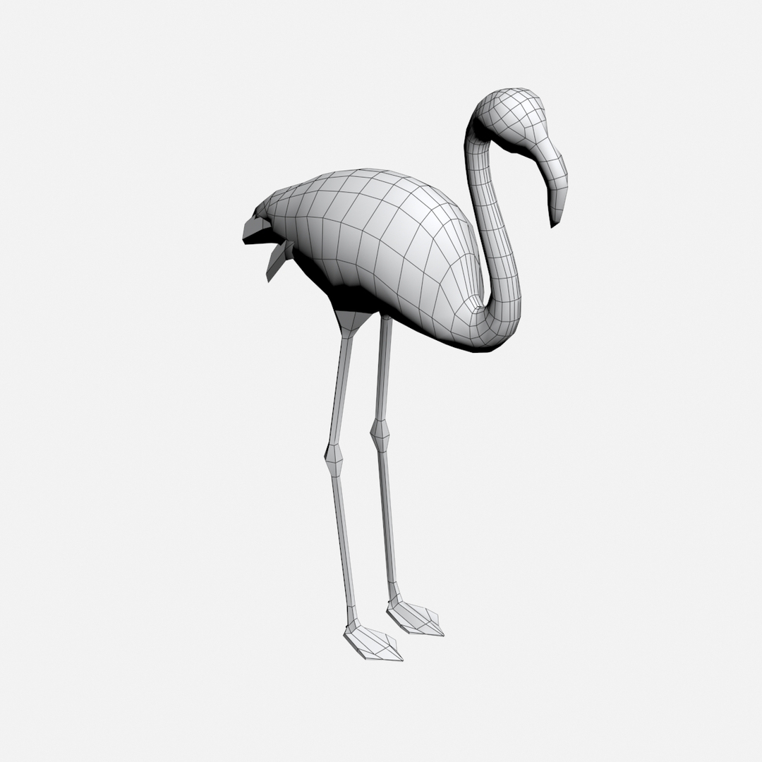 american flamingo 3d model