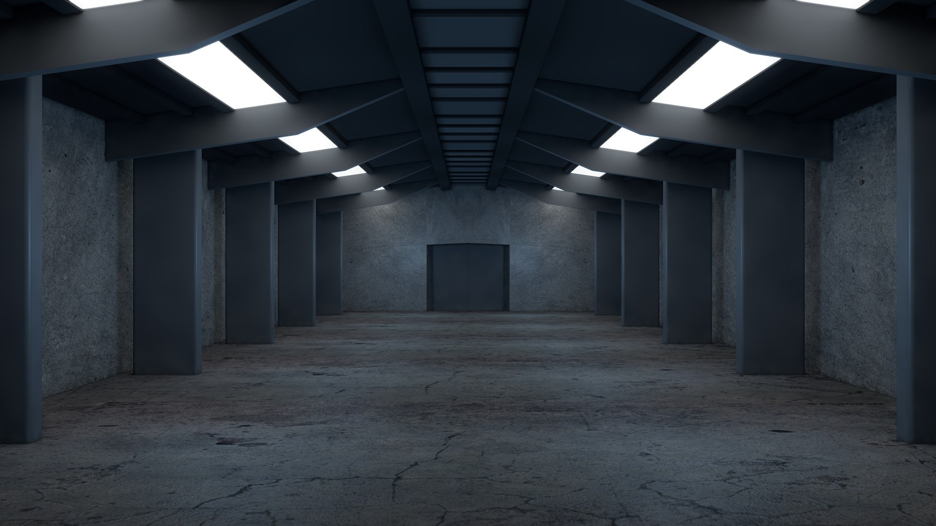 Sci Fi Warehouse 3D Model - TurboSquid 2001290