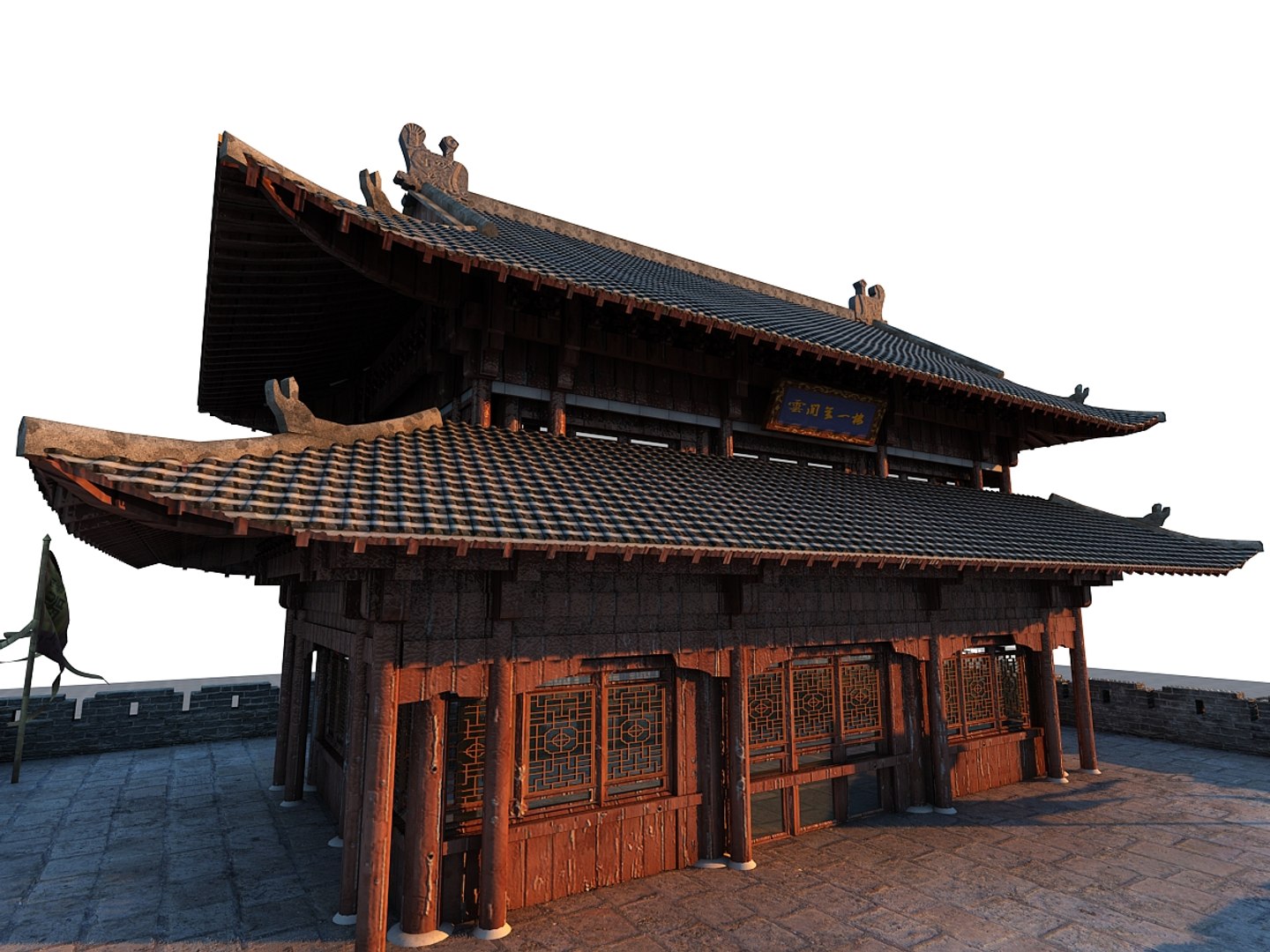 Gate Of Ancient Architecture 2 Model - TurboSquid 1807101