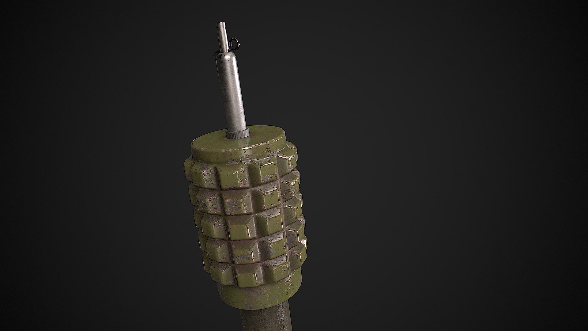 Soviet Anti-Personnel Fragmentation Landmine Barrage POM3-2M Low-poly ...