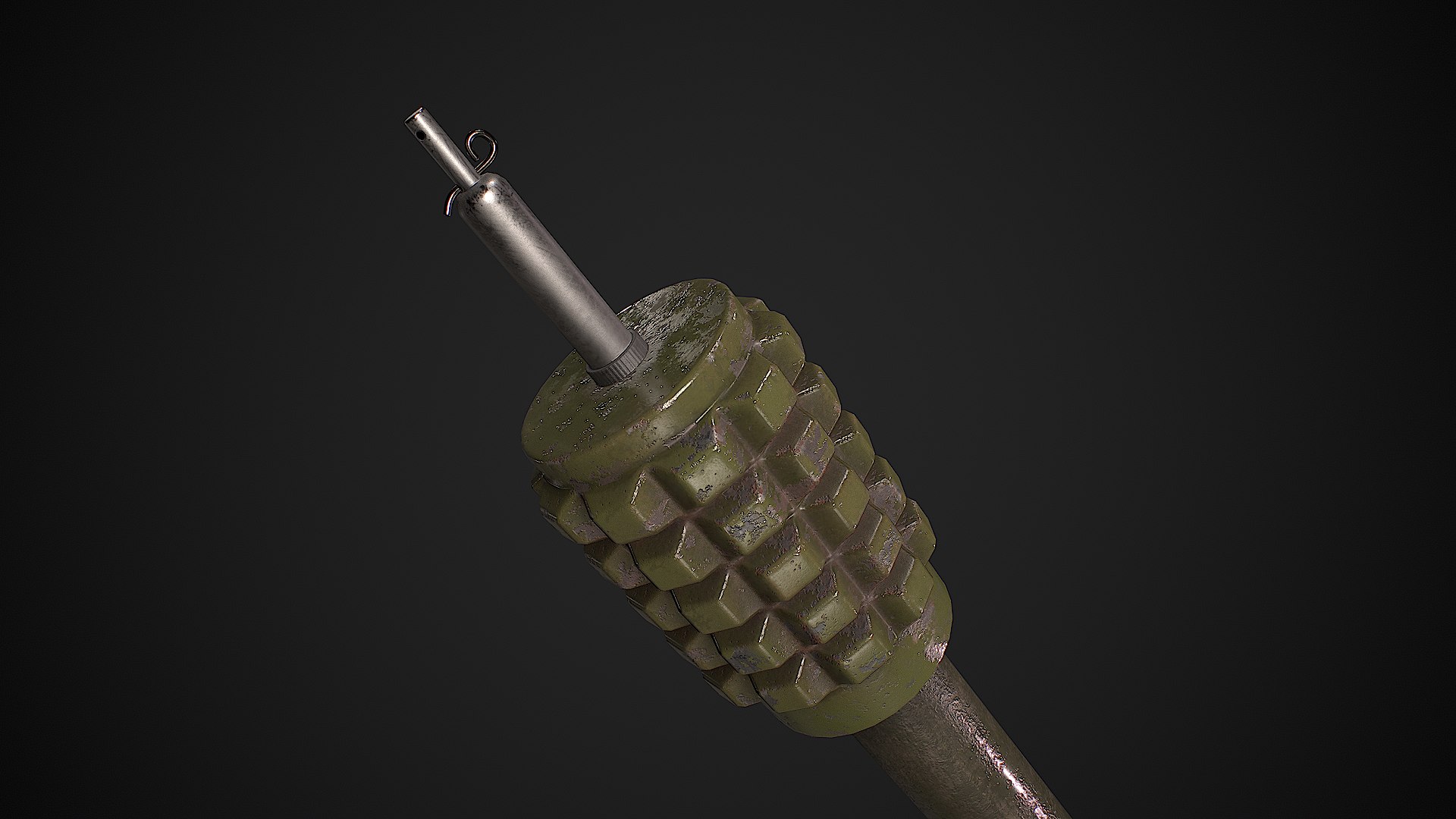 Soviet Anti-Personnel Fragmentation Landmine Barrage POM3-2M Low-poly ...