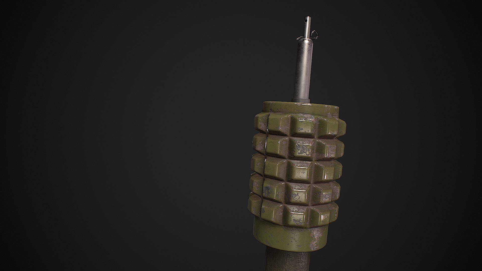 Soviet Anti-Personnel Fragmentation Landmine Barrage POM3-2M Low-poly ...