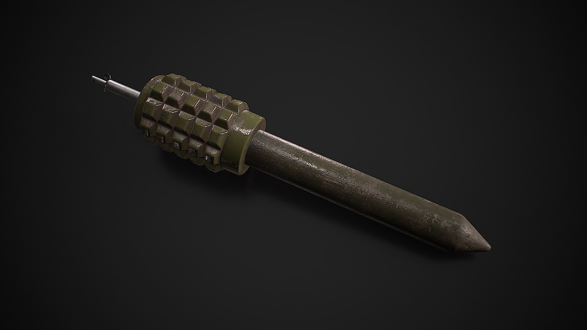 Soviet Anti-Personnel Fragmentation Landmine Barrage POM3-2M Low-poly ...