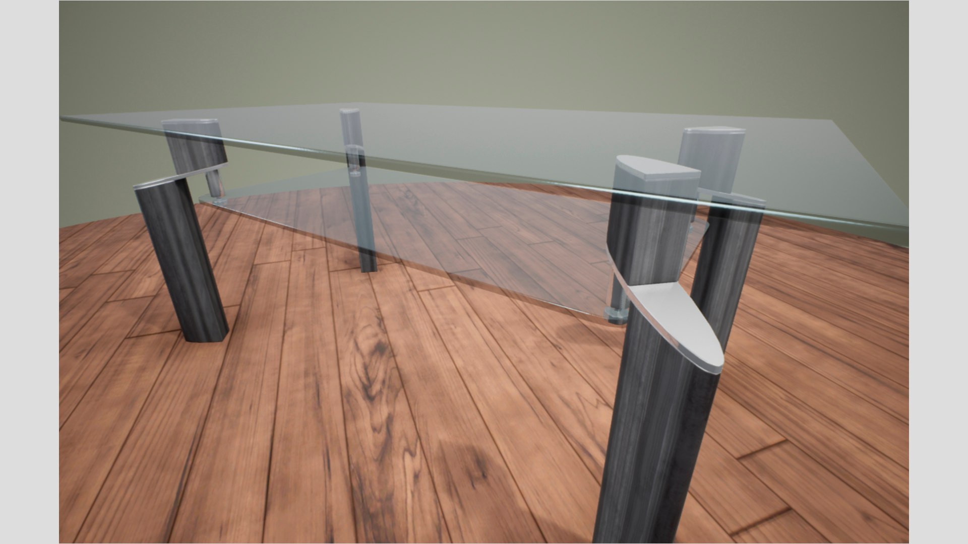 3D Glass Table - TurboSquid 1807492