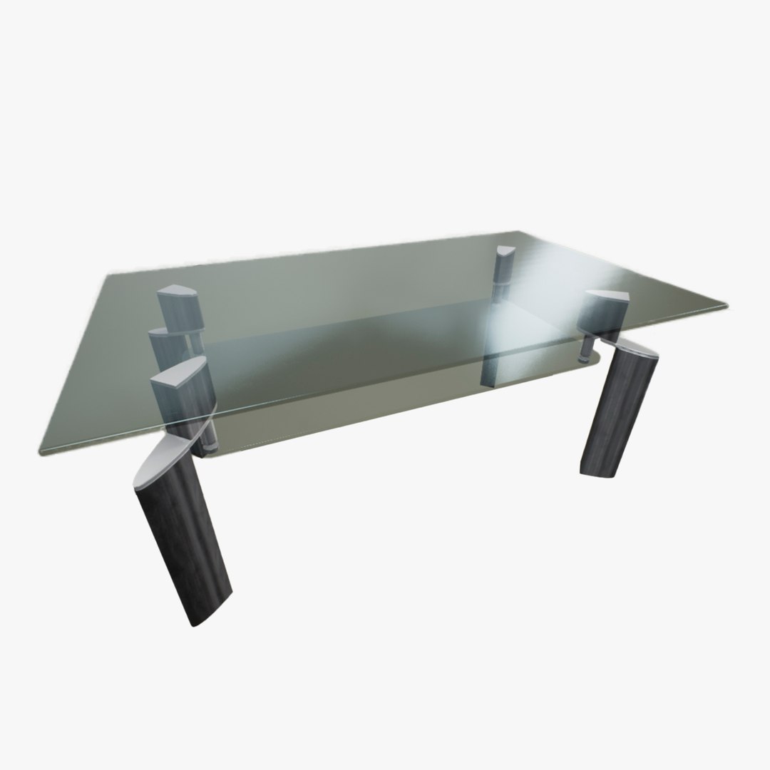 3D Glass Table - TurboSquid 1807492