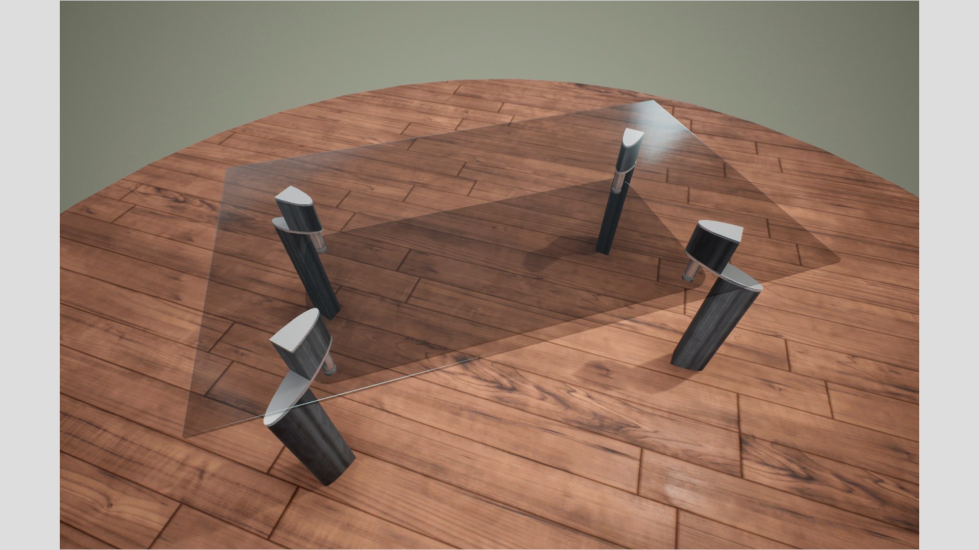 3D Glass Table - TurboSquid 1807492