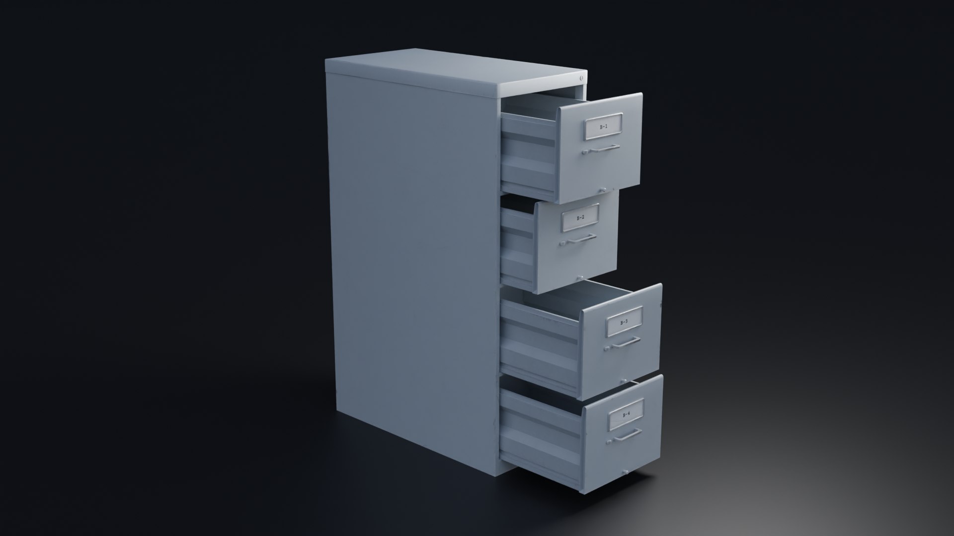 Filing Cabinet 4K And 2K Low-poly 3D - TurboSquid 2008135