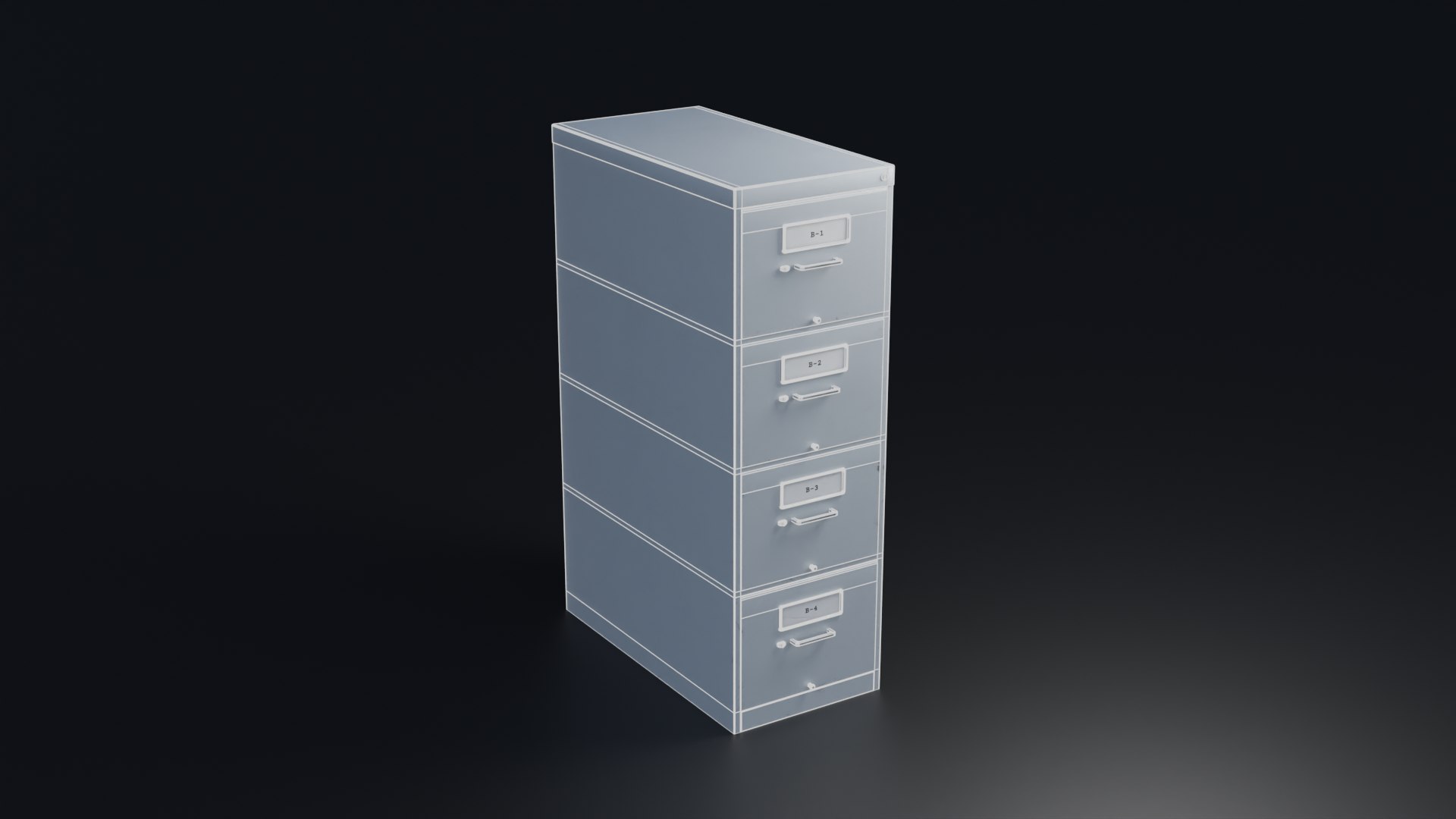 Filing Cabinet 4K And 2K Low-poly 3D - TurboSquid 2008135