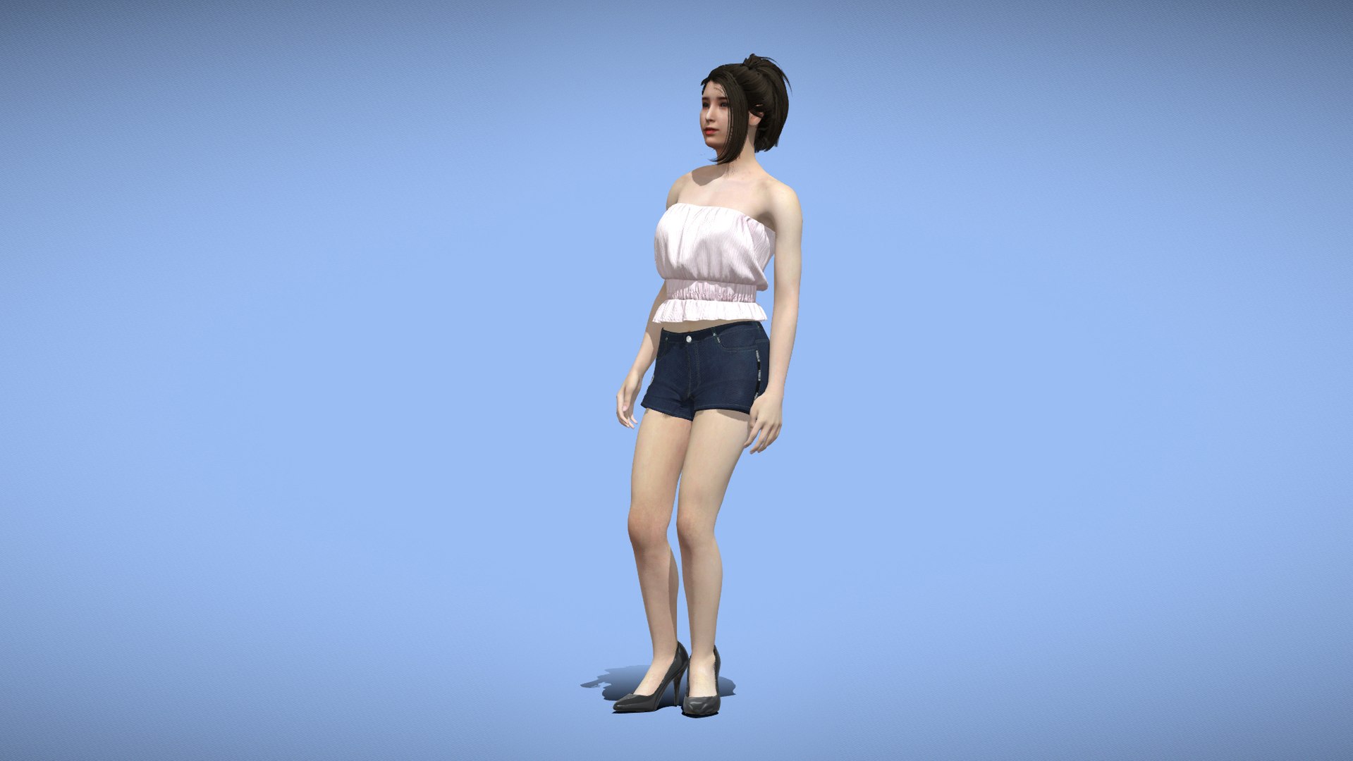 3D Casual woman standing - TurboSquid 2087420