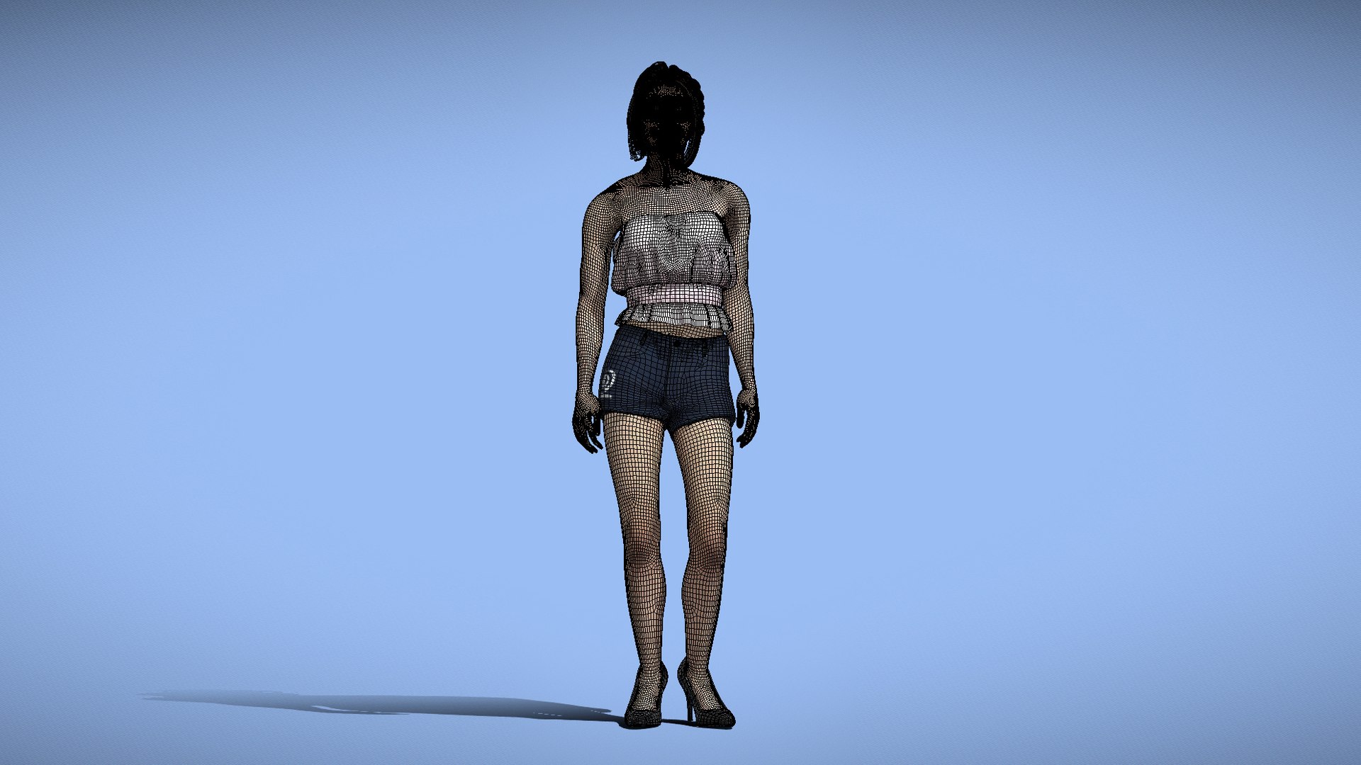 3D Casual woman standing - TurboSquid 2087420