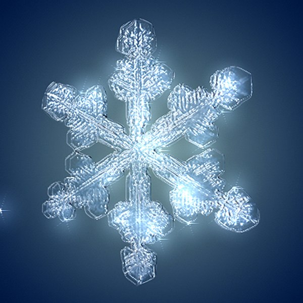 snow flakes 3d model