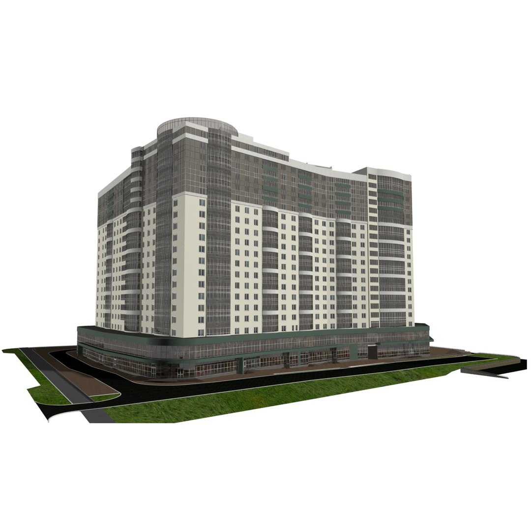 Residential Multi-storey Building 3D Model - TurboSquid 1474172